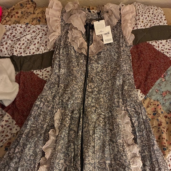 Coach | Dresses | Coach Pink And Gray Lace Dress | Poshmark